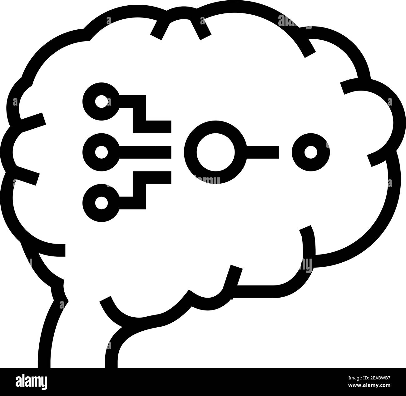 biological neural network line icon vector illustration Stock Vector ...