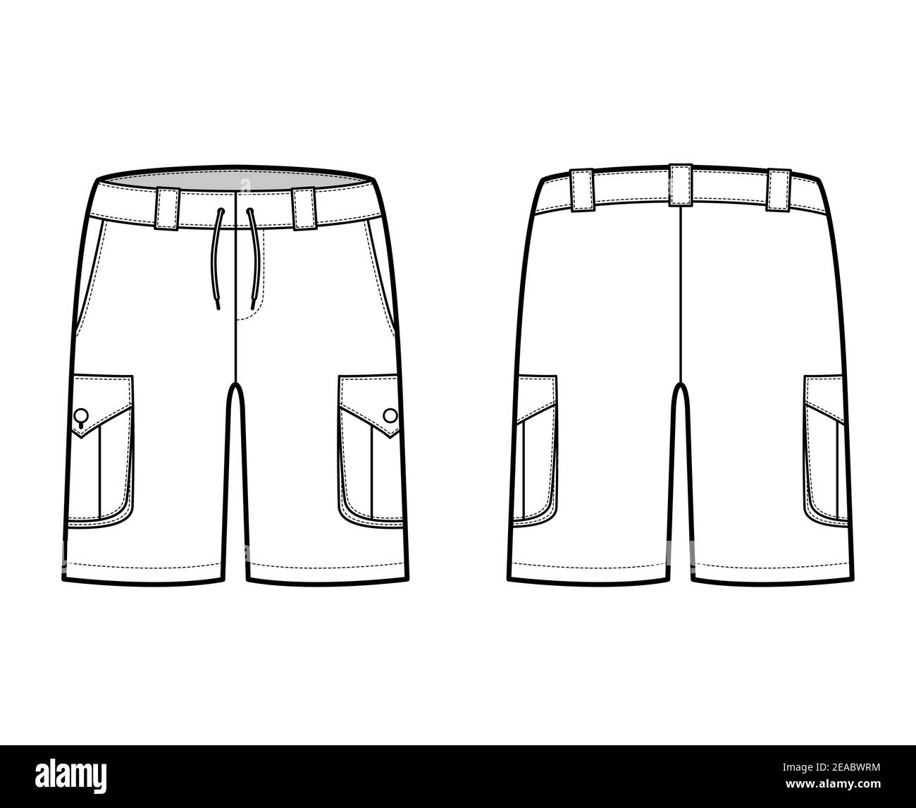 Cargo Shorts Drawing