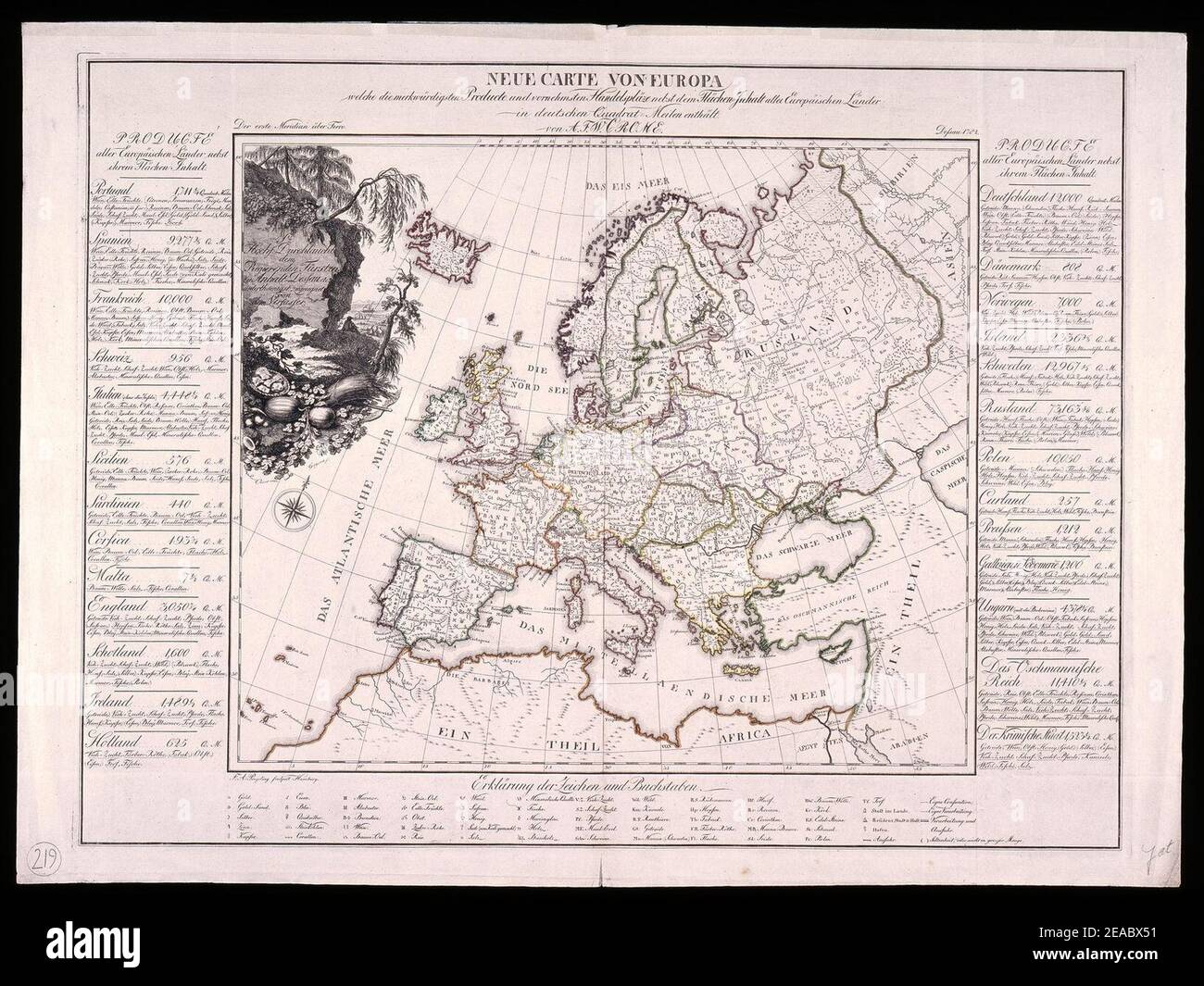 Neue Carte von Europa, 1782 Stock Photo - Alamy