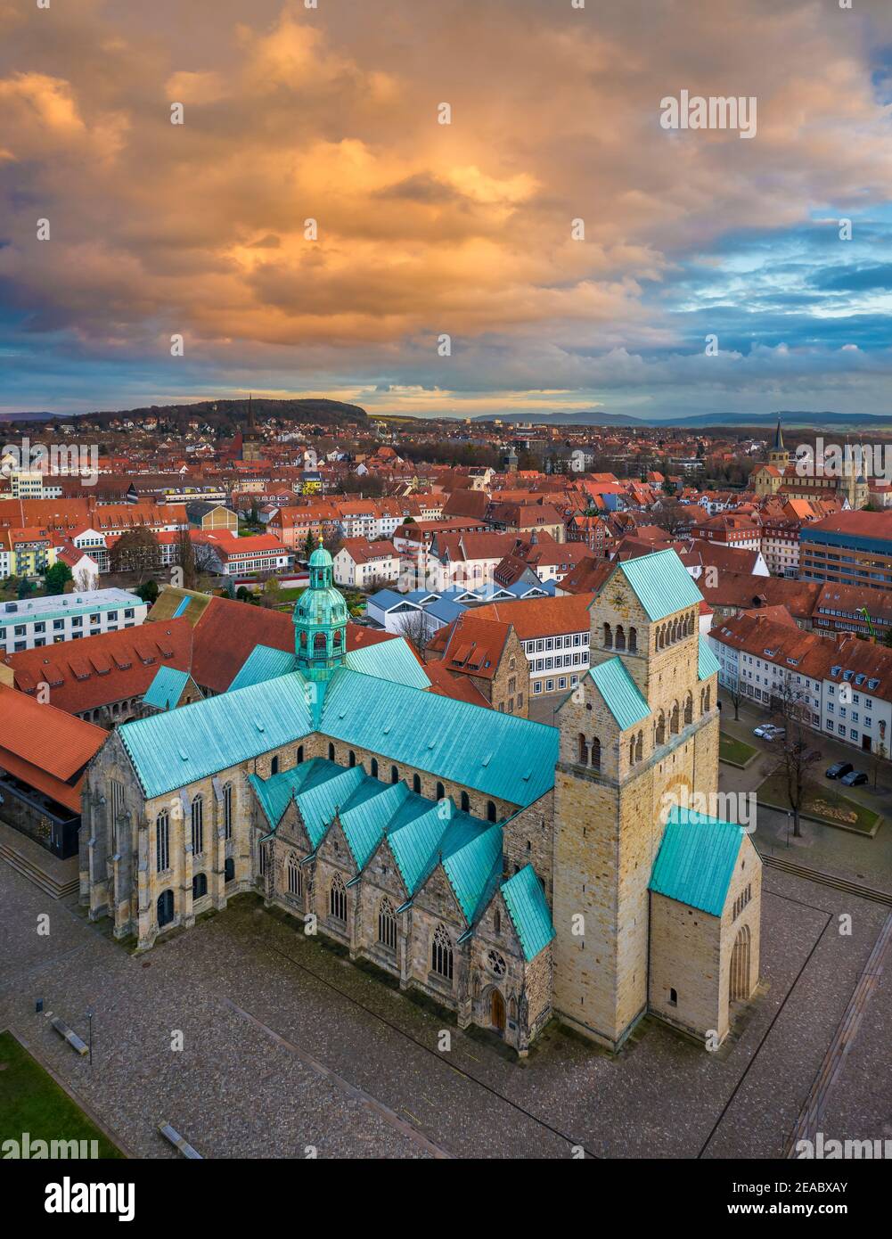 Aerial view of the Cathedral of Hildesheim, Germany Stock Photo - Alamy