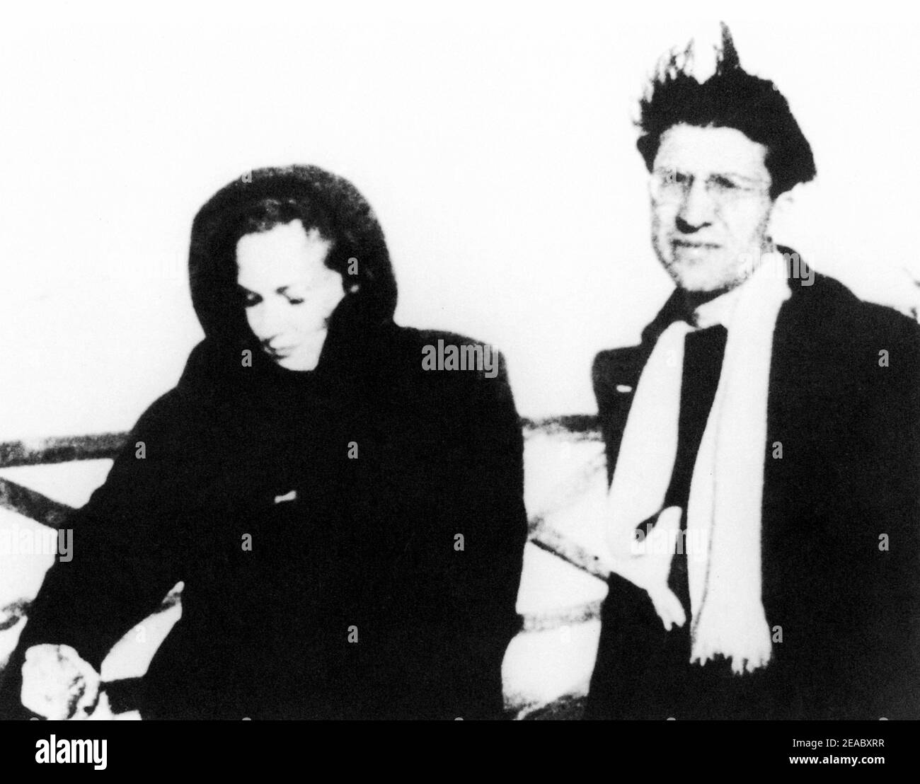 1950, Cervinia , ITALY : The celebrated italian poet & writer CESARE ...