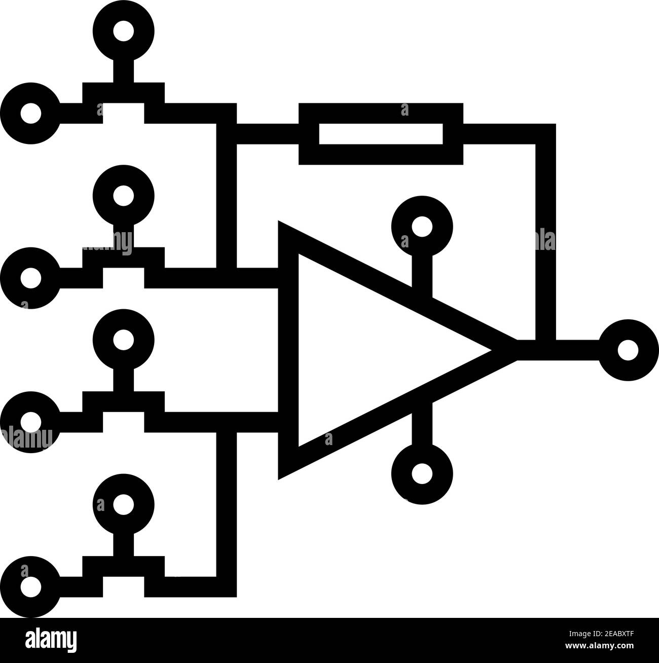 hardware model neural network line icon vector illustration Stock ...
