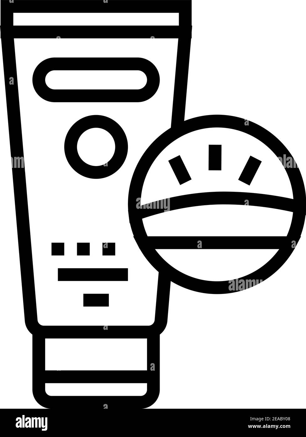 cream edema treatment line icon vector illustration Stock Vector Image ...