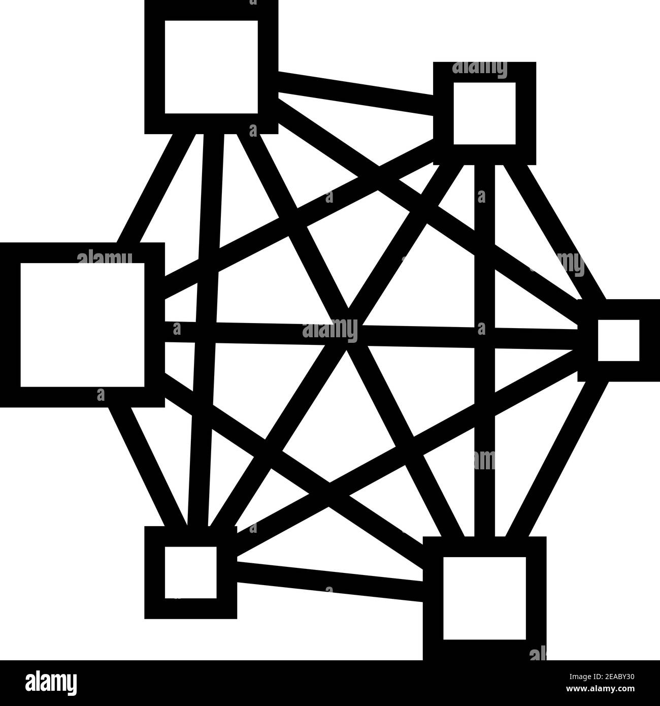 neural network line icon vector illustration Stock Vector Image & Art ...