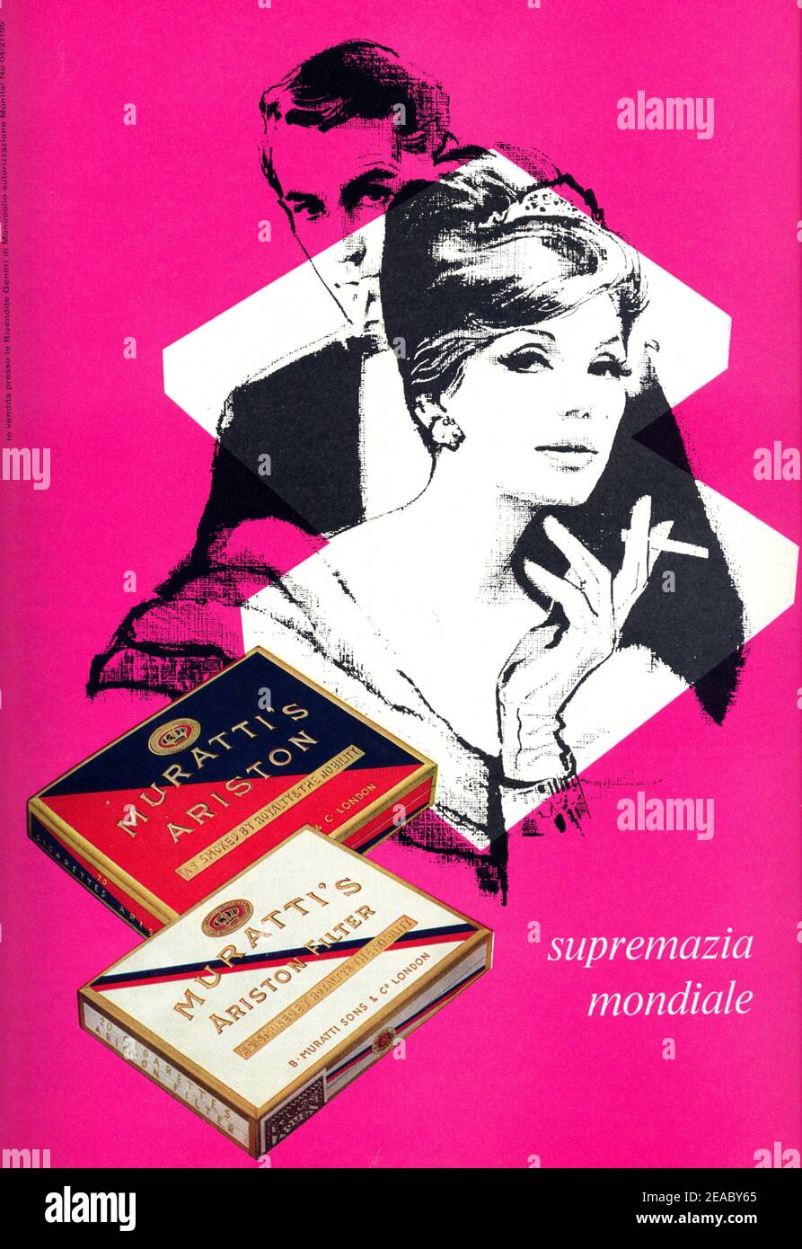 1961 , ITALY : Advertising MURATTI italian cigarette - Pubblicità ...