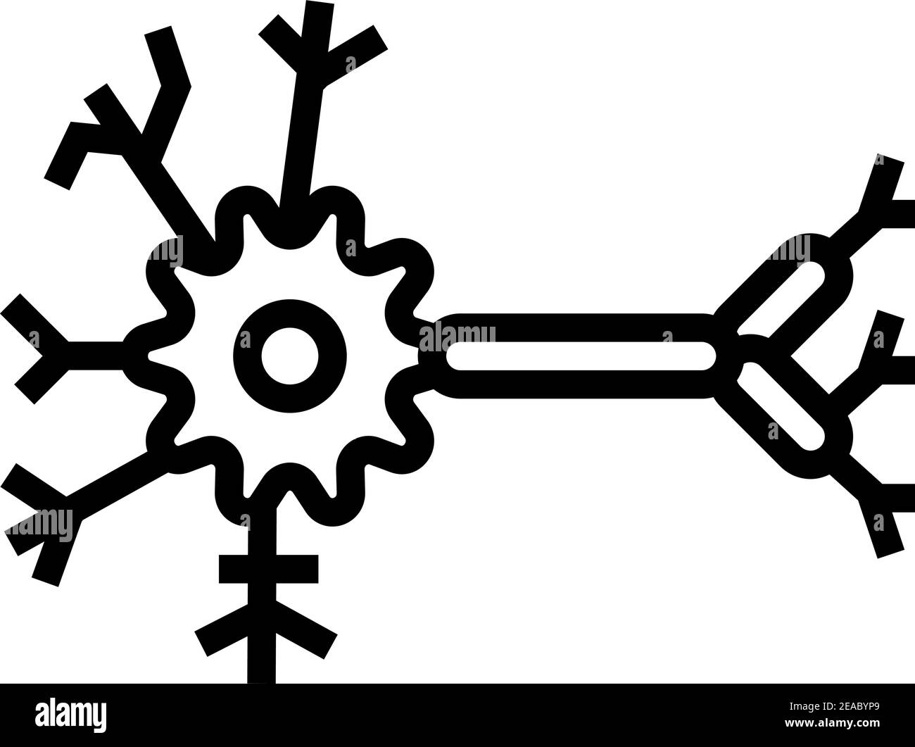 biological model neural network line icon vector illustration Stock ...