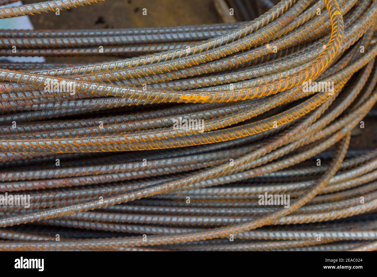 Steel rods or bars used to reinforce concrete Stock Photo - Alamy