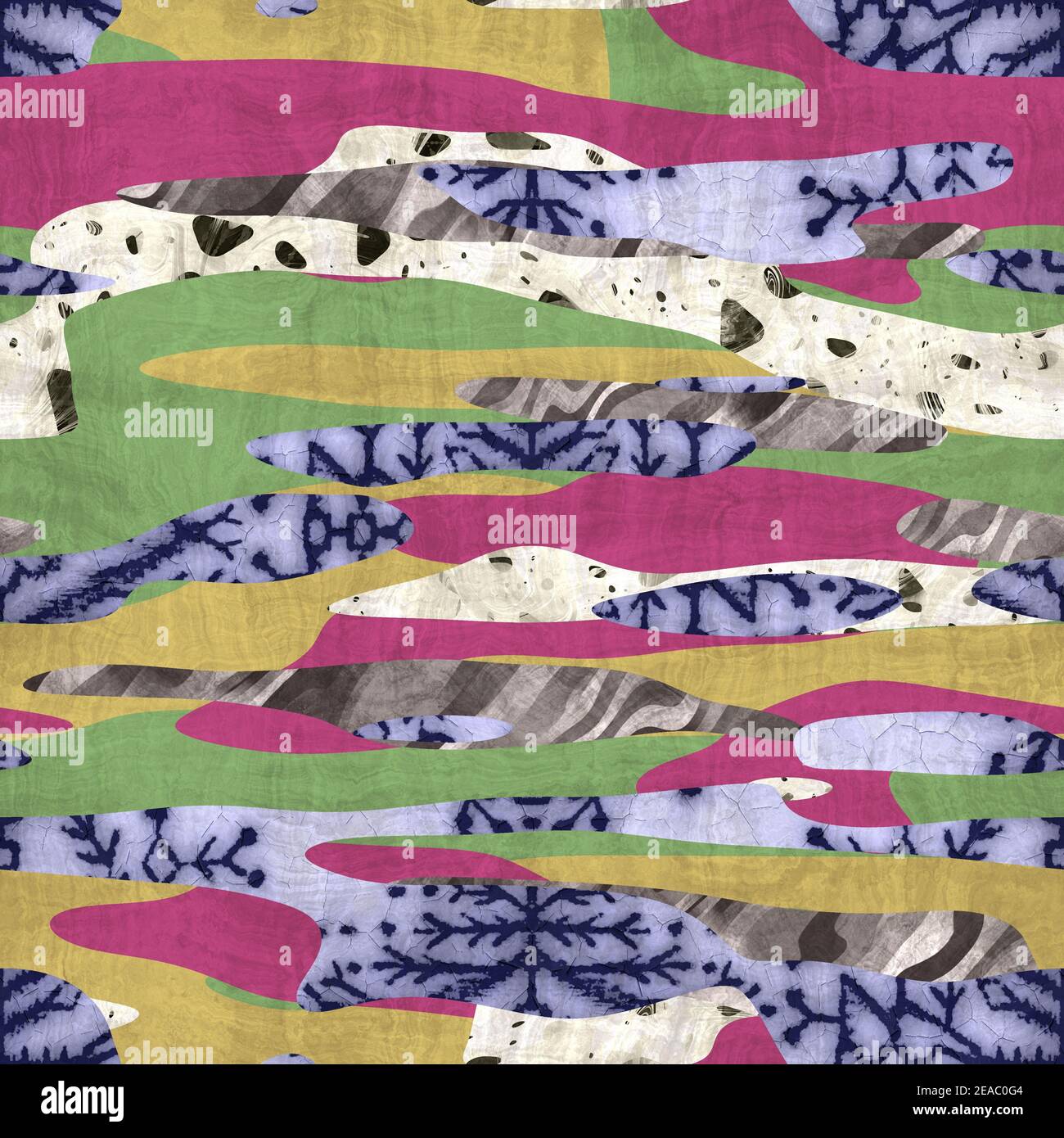 Seamless collage in camo shapes vivid montage Stock Photo - Alamy