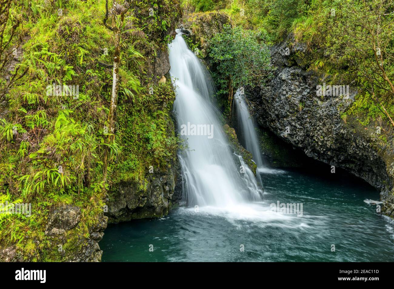 Tropical Waterfall - A multi-tiered waterfall, appears after a quick ...