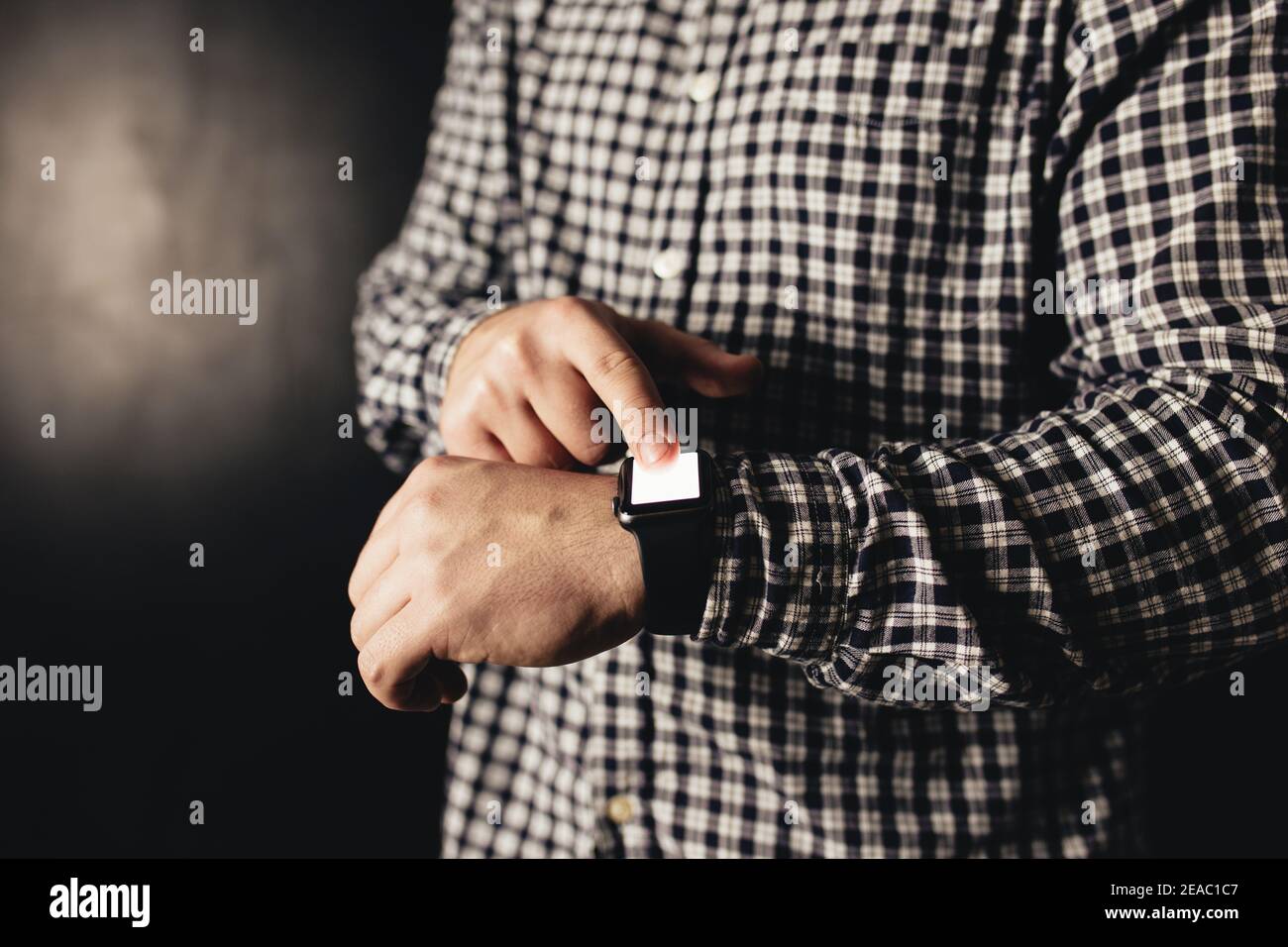 Black business man hand using hi-res stock photography and images - Alamy