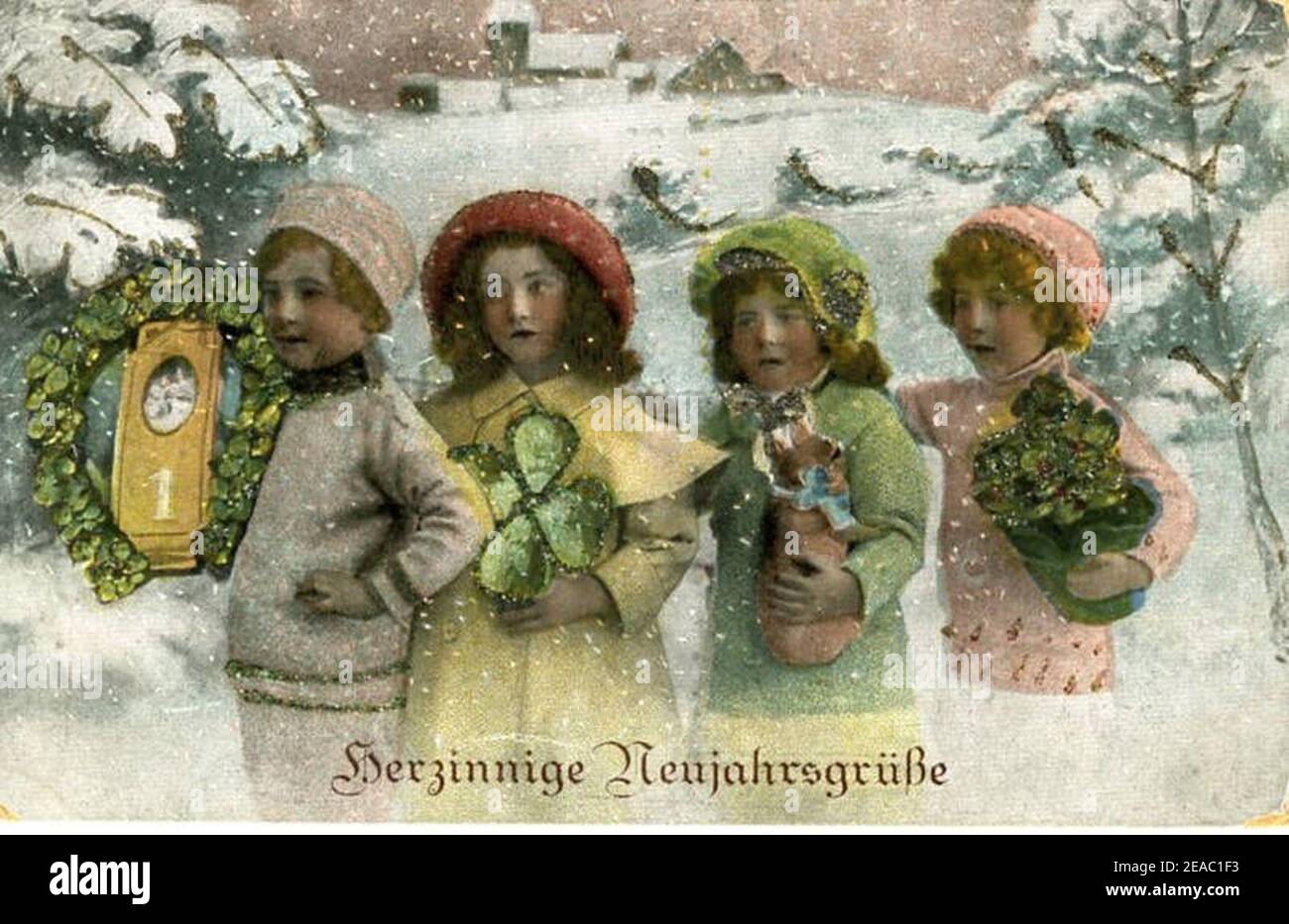 Neujahrsgrusse (New years greeting Stock Photo - Alamy