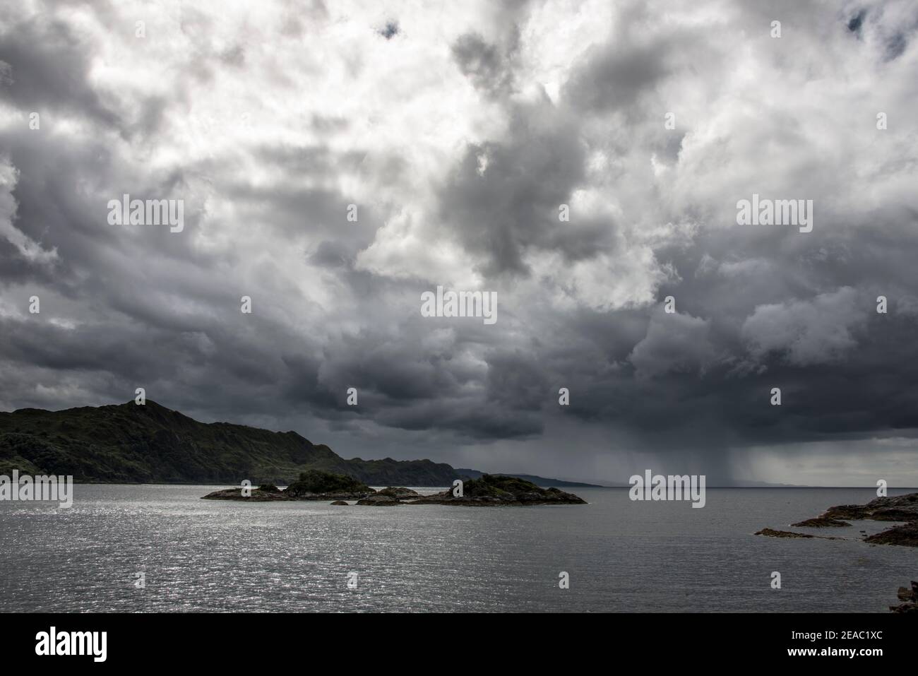 Rain front in Scotland Stock Photo - Alamy
