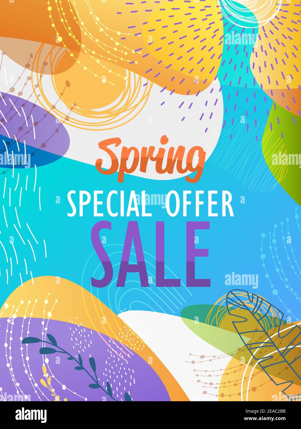 seasonal spring sale banner flyer or greeting card with decorative ...