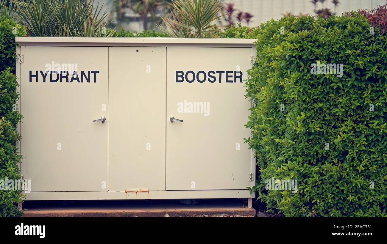 Fire hydrant booster cabinet hi-res stock photography and images - Alamy