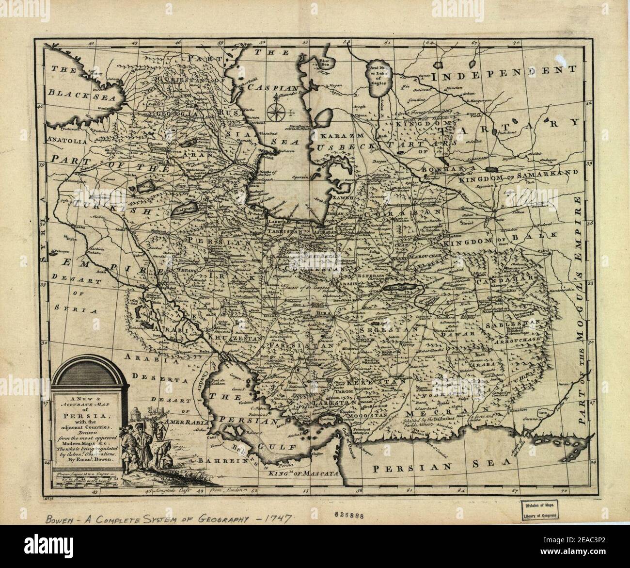 New and accurate map of Persia Stock Photo - Alamy