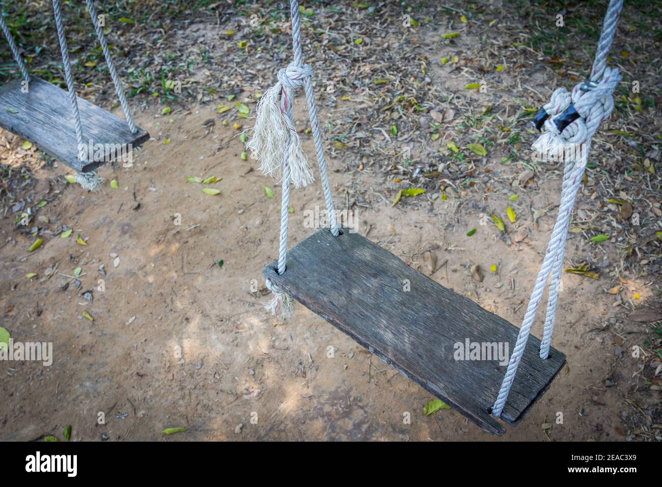 Old wooden tree swing hi-res stock photography and images - Alamy