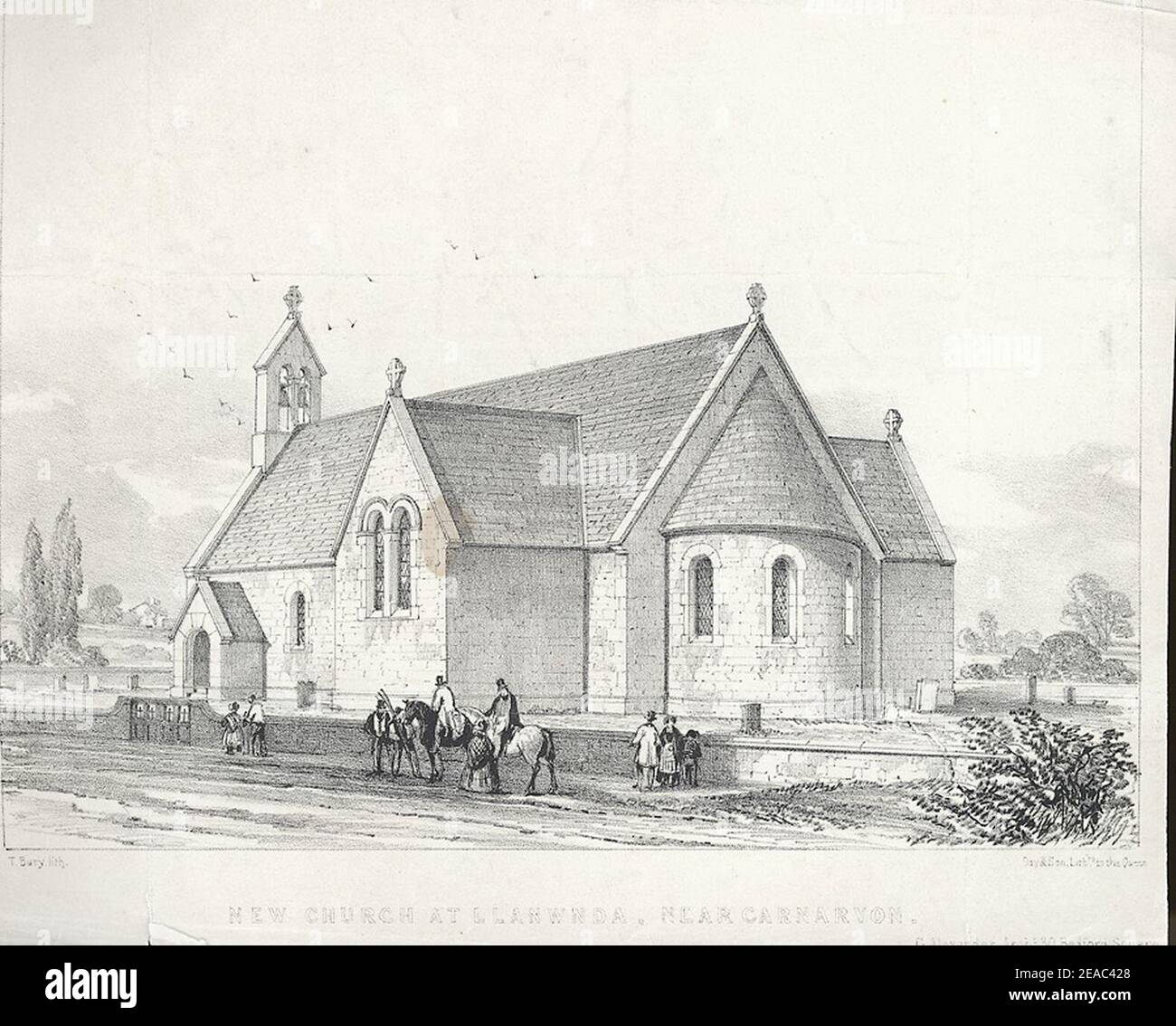 New Church At Llanwnda, Near Carnarvon Stock Photo - Alamy