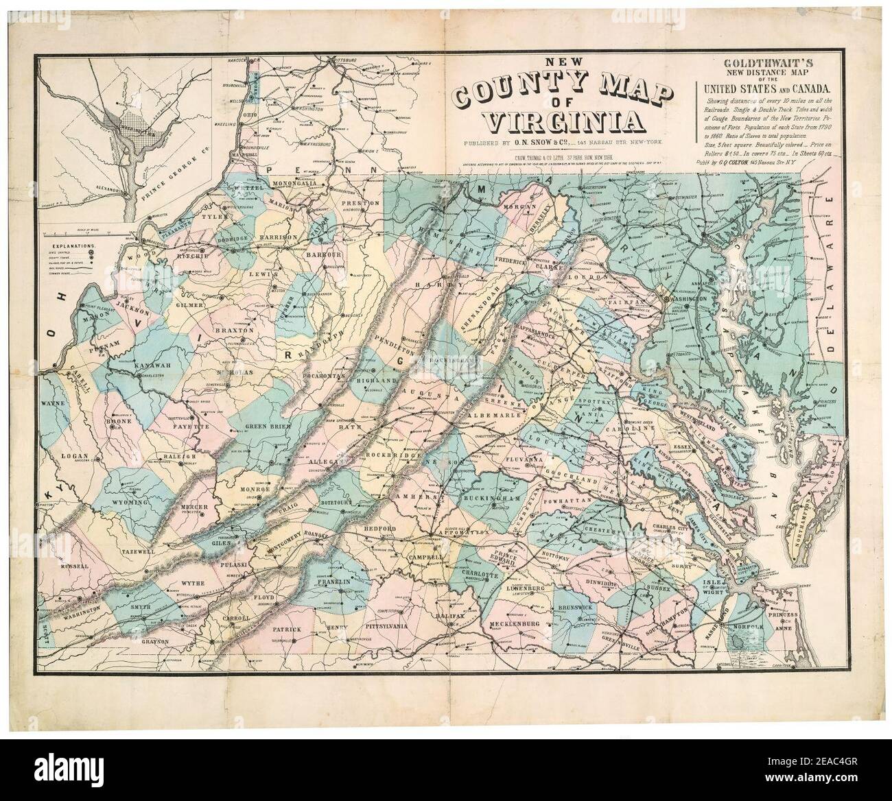 New county map of Virginia Stock Photo - Alamy