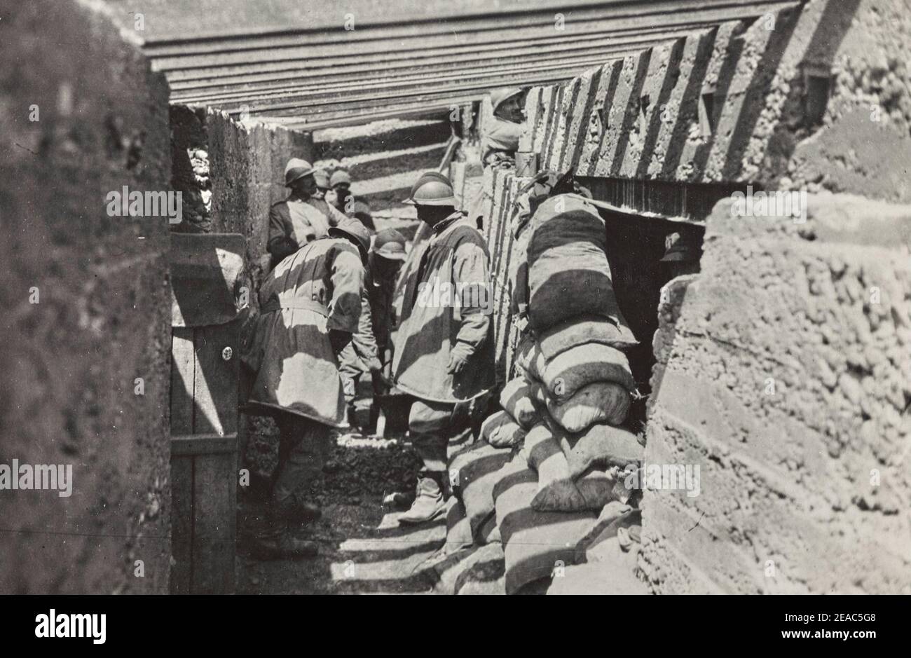 New Italian trenches, after the advance into Austrian territory 1916 ...
