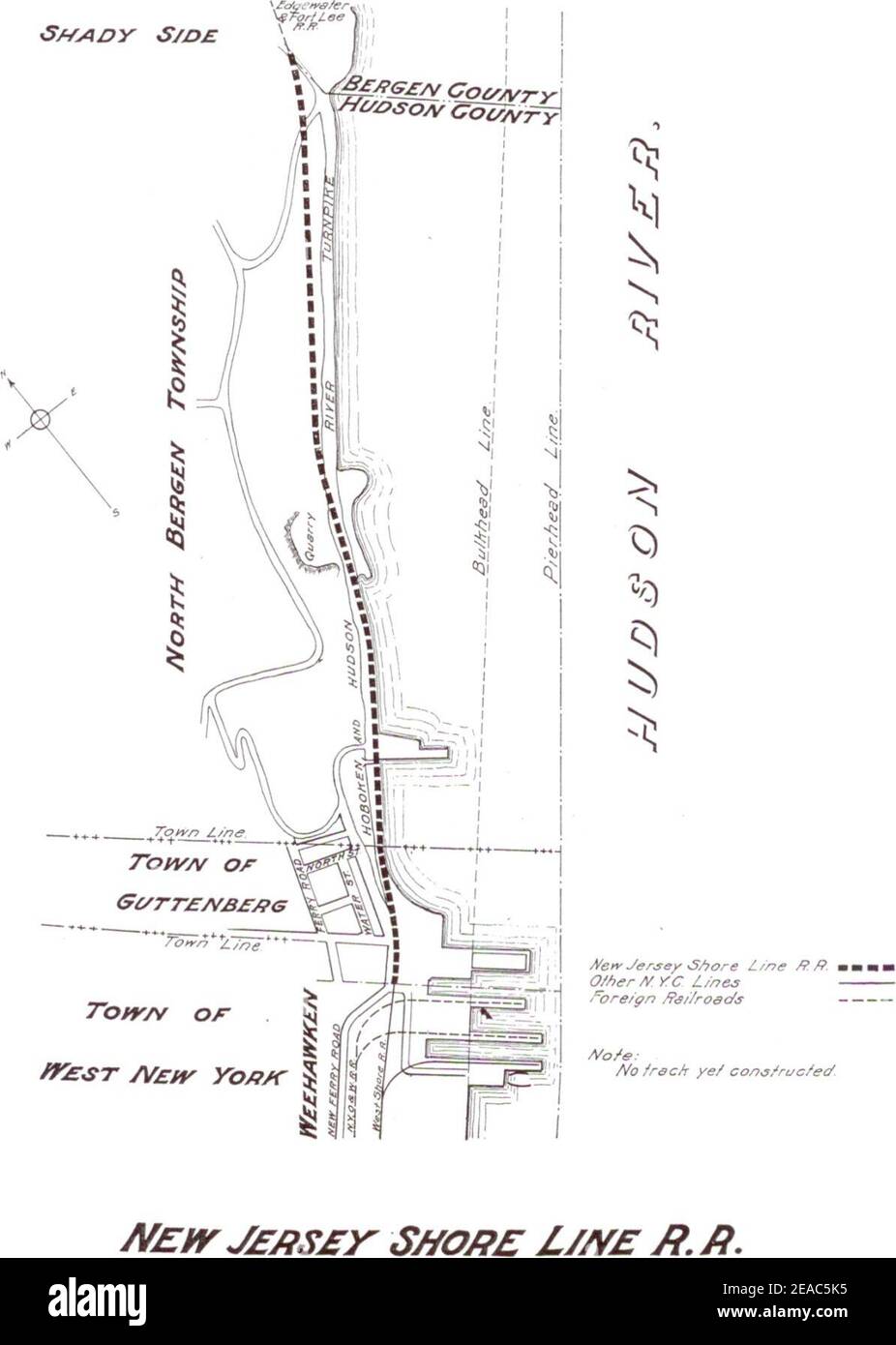 New Jersey Shore Line Railroad 1909 Stock Photo - Alamy