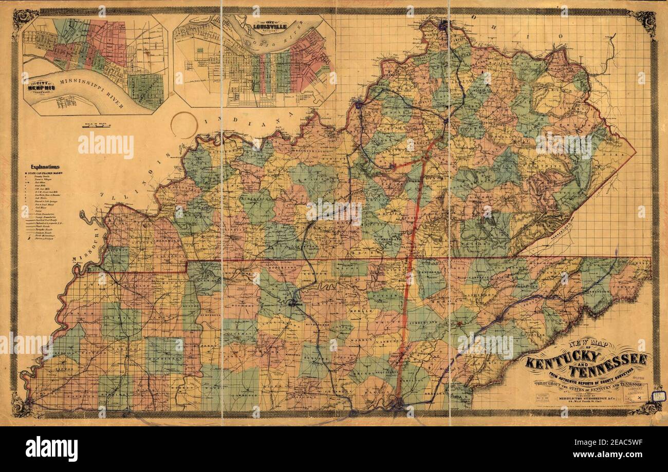 Kentucky And Tennessee Counties Map Of Tennessee And Kentucky (file