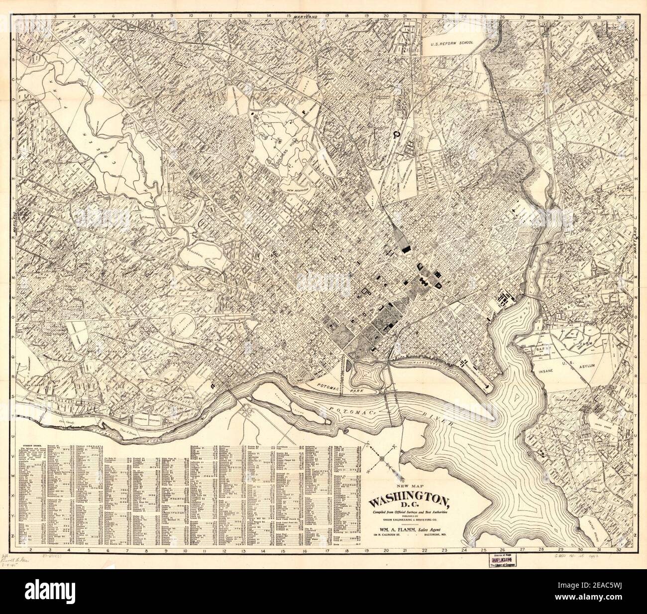 New map, Washington, D.C. - compiled from official surveys and best ...