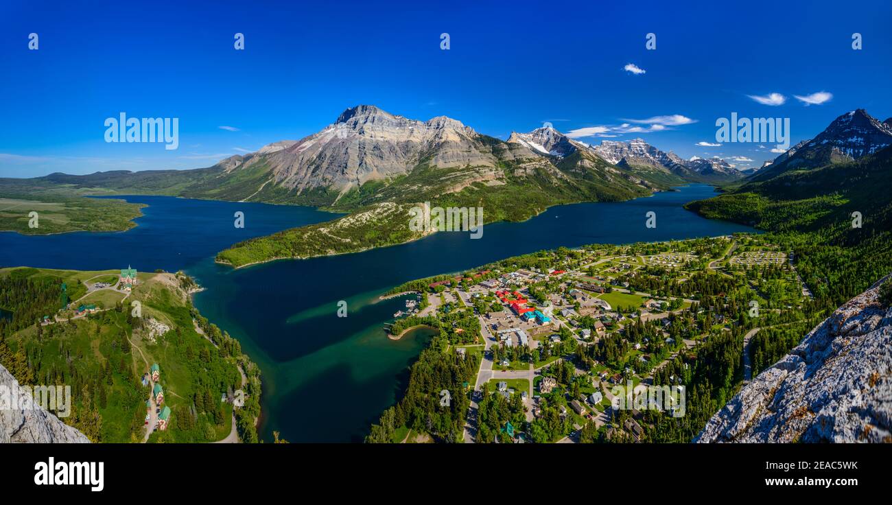Canada, Alberta, Waterton Lakes National Park, Waterton Village, Middle ...