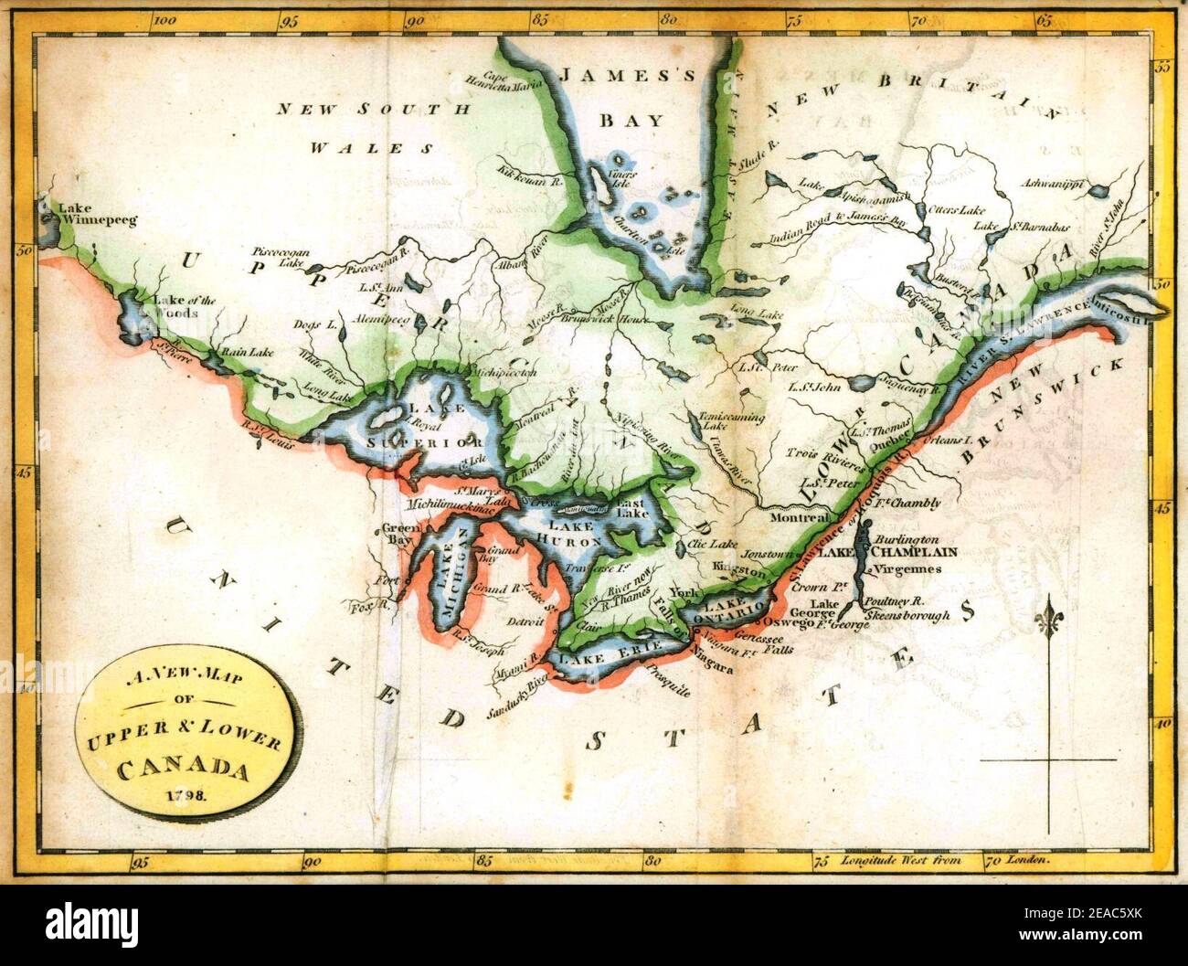 Upper and lower canada map hi-res stock photography and images - Alamy