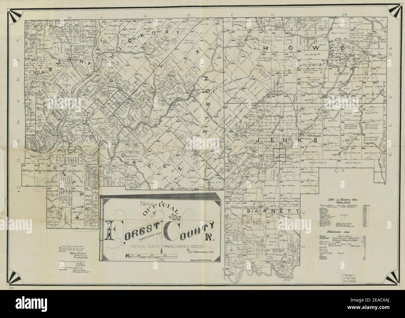New official map of Forest County, Pa Stock Photo - Alamy