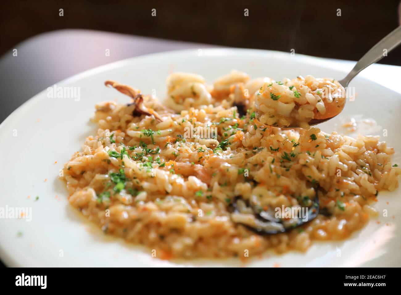 Chicken mushroom risotto rice hi-res stock photography and images - Alamy