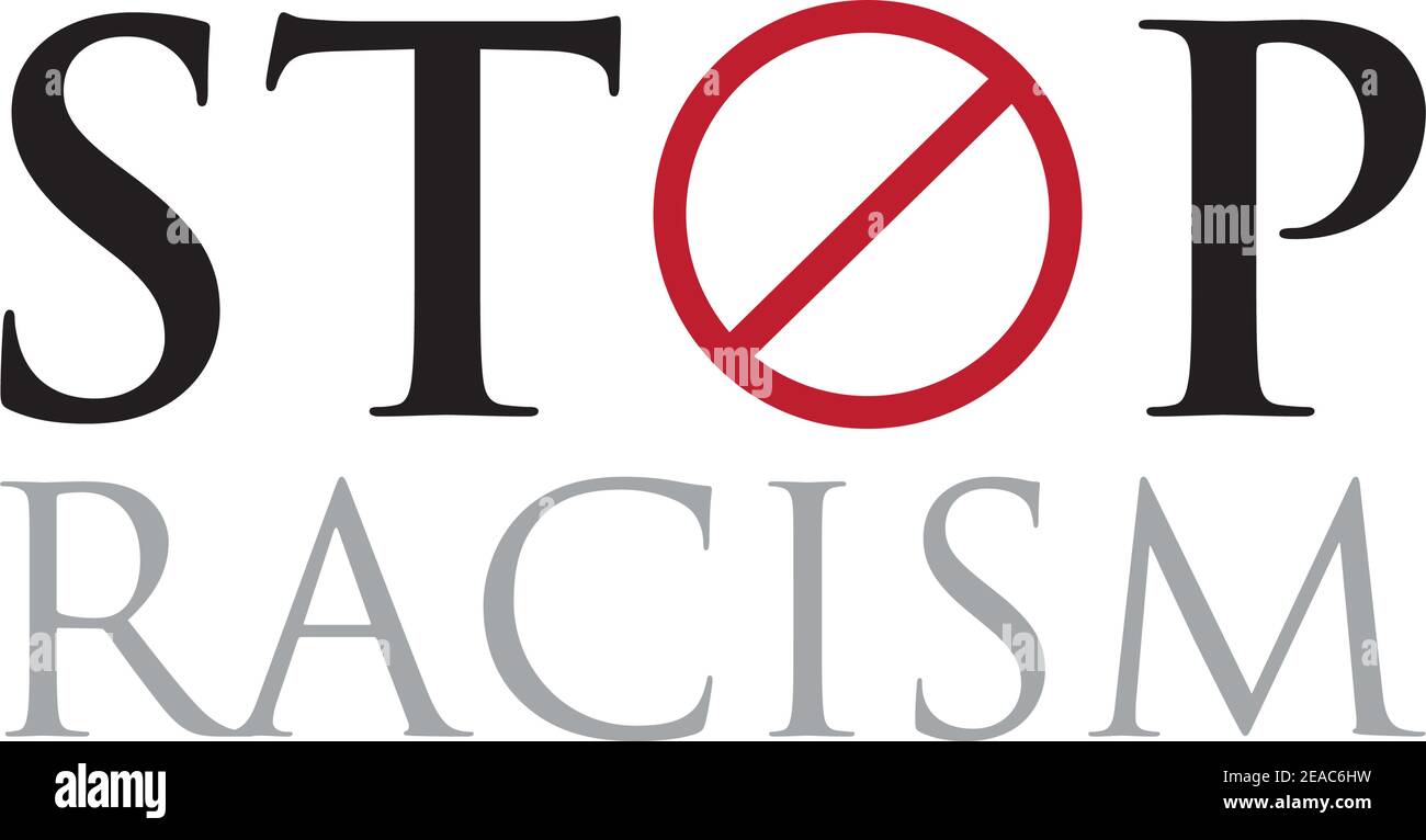 vector illustration anti racism logo design template,stop racism Stock ...