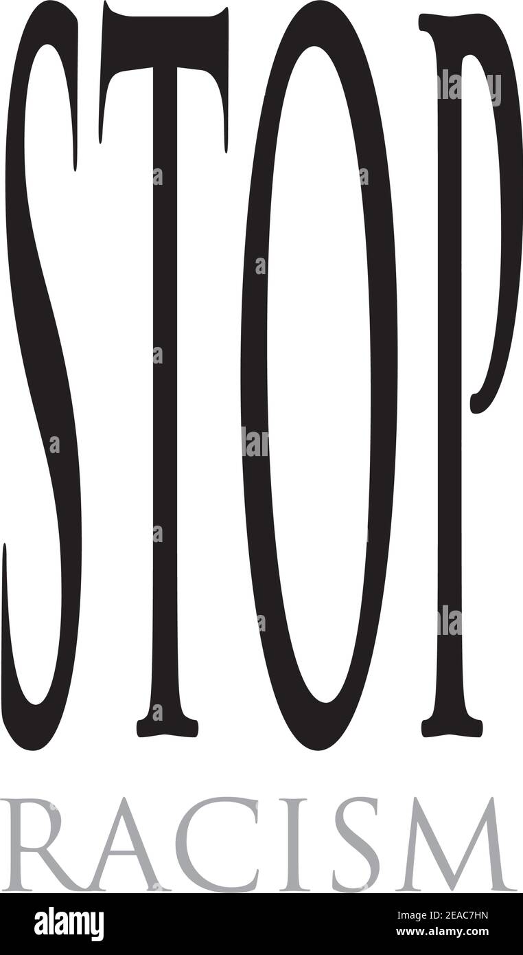 vector illustration anti racism logo design template,stop racism Stock ...