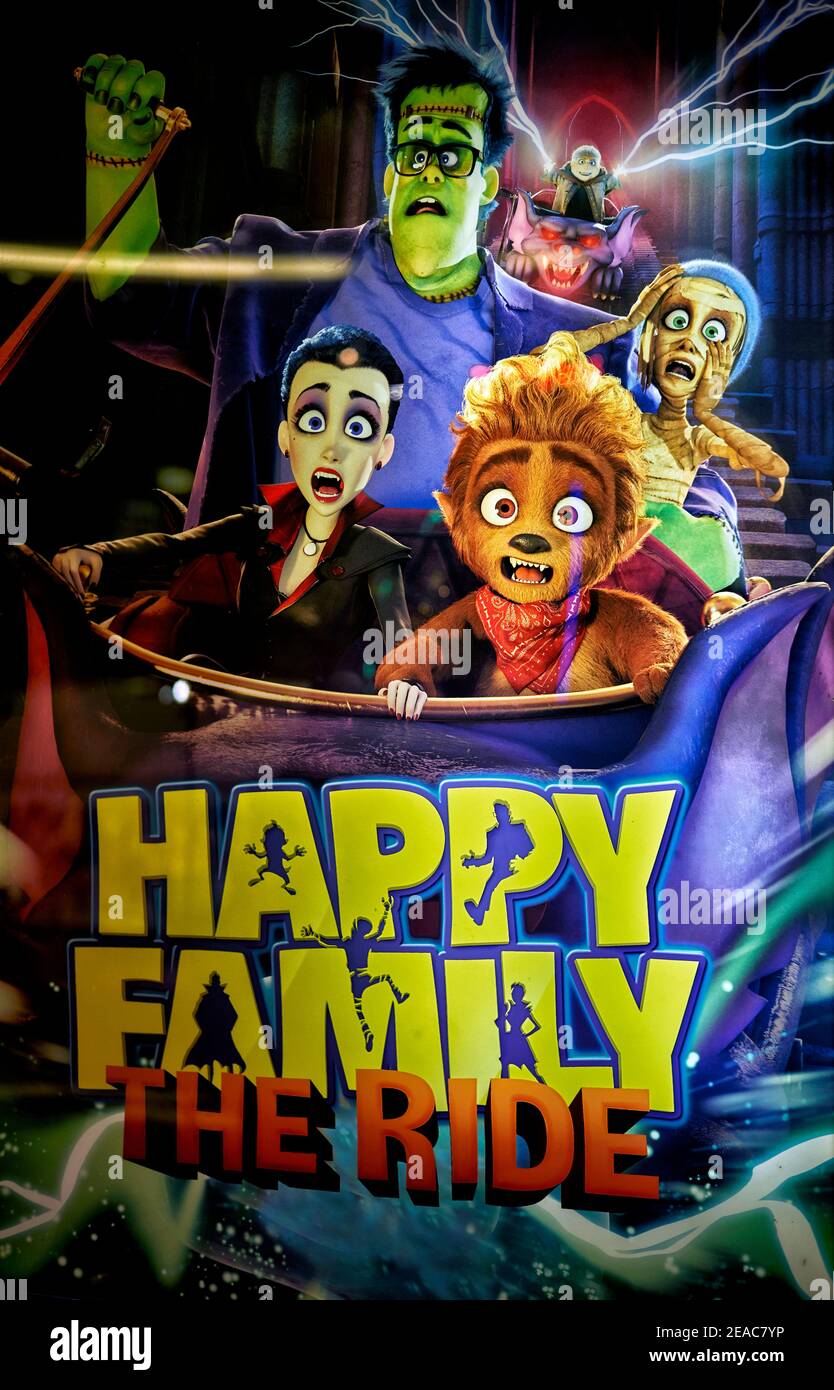 Thrill ride poster- horror ride Stock Photo - Alamy