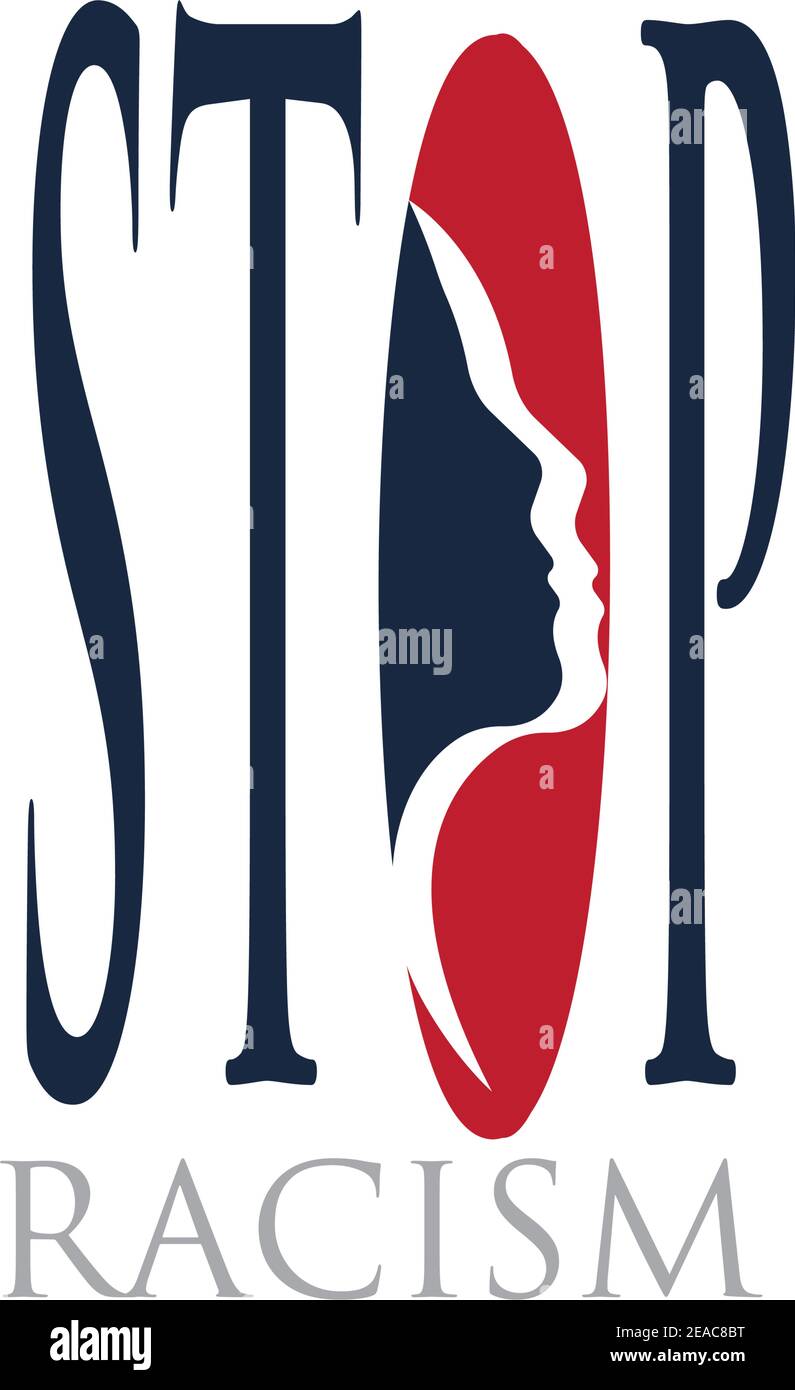 vector illustration anti racism logo design template,stop racism Stock ...