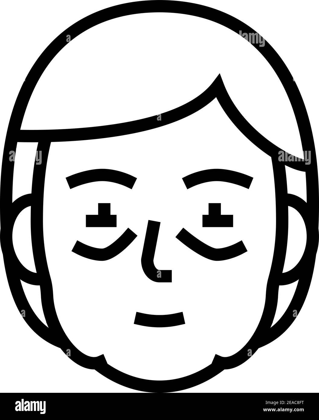 face edema health problem line icon vector illustration Stock Vector ...