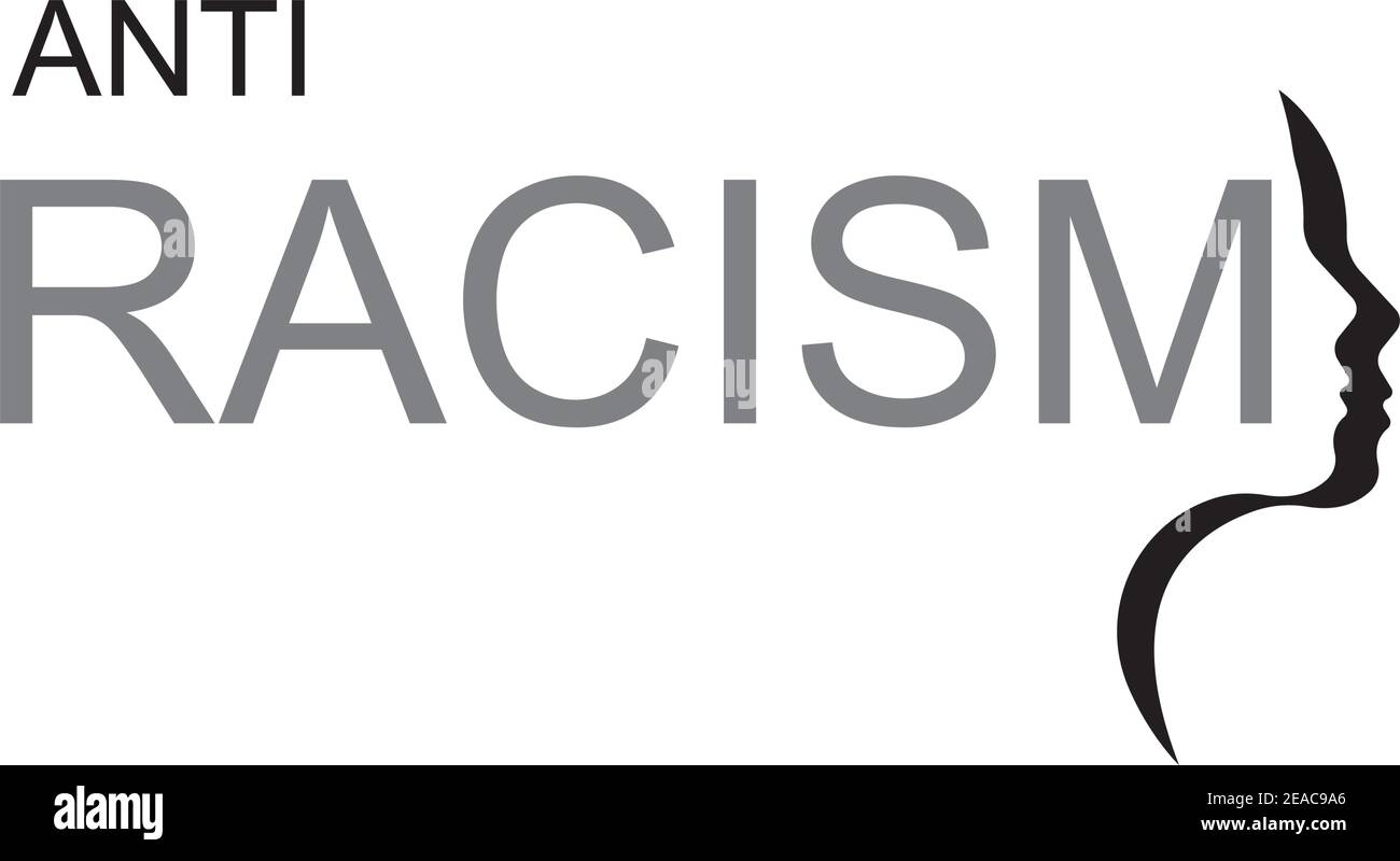 vector illustration anti racism logo design template,stop racism Stock ...