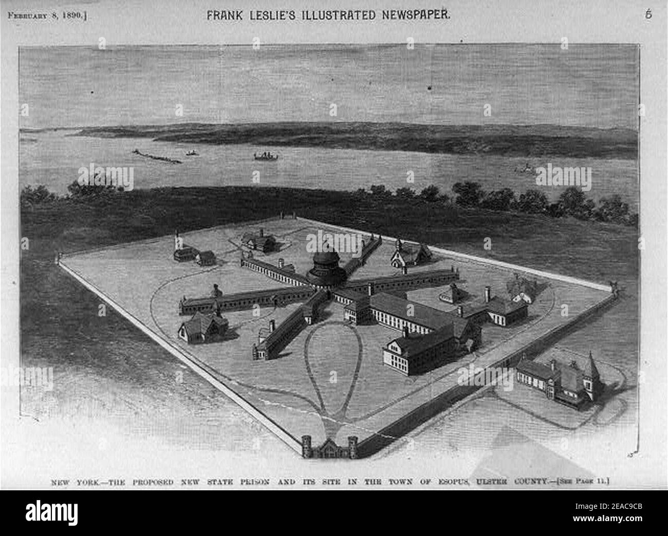 New York - the proposed new state prison and its site in the town of ...