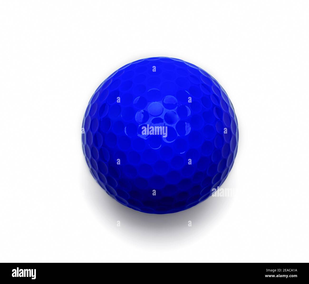 blue golf ball on white background Stock Photo - Alamy