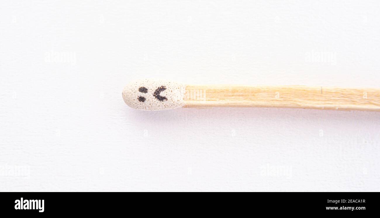 matchstick with faces painted on the heads Stock Photo - Alamy