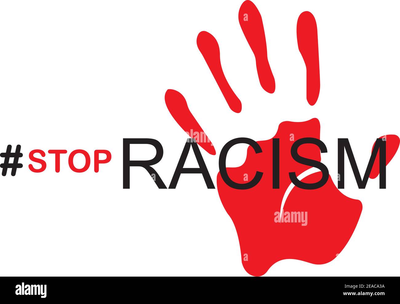 vector illustration anti racism logo design template,stop racism Stock ...
