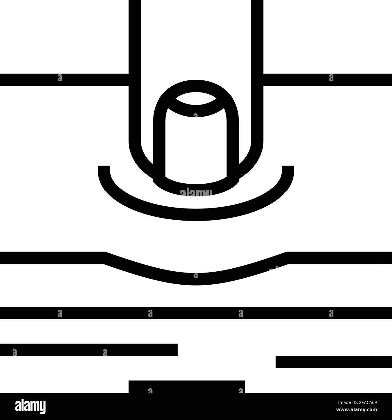 pitting edema on patient leg line icon vector illustration Stock Vector ...