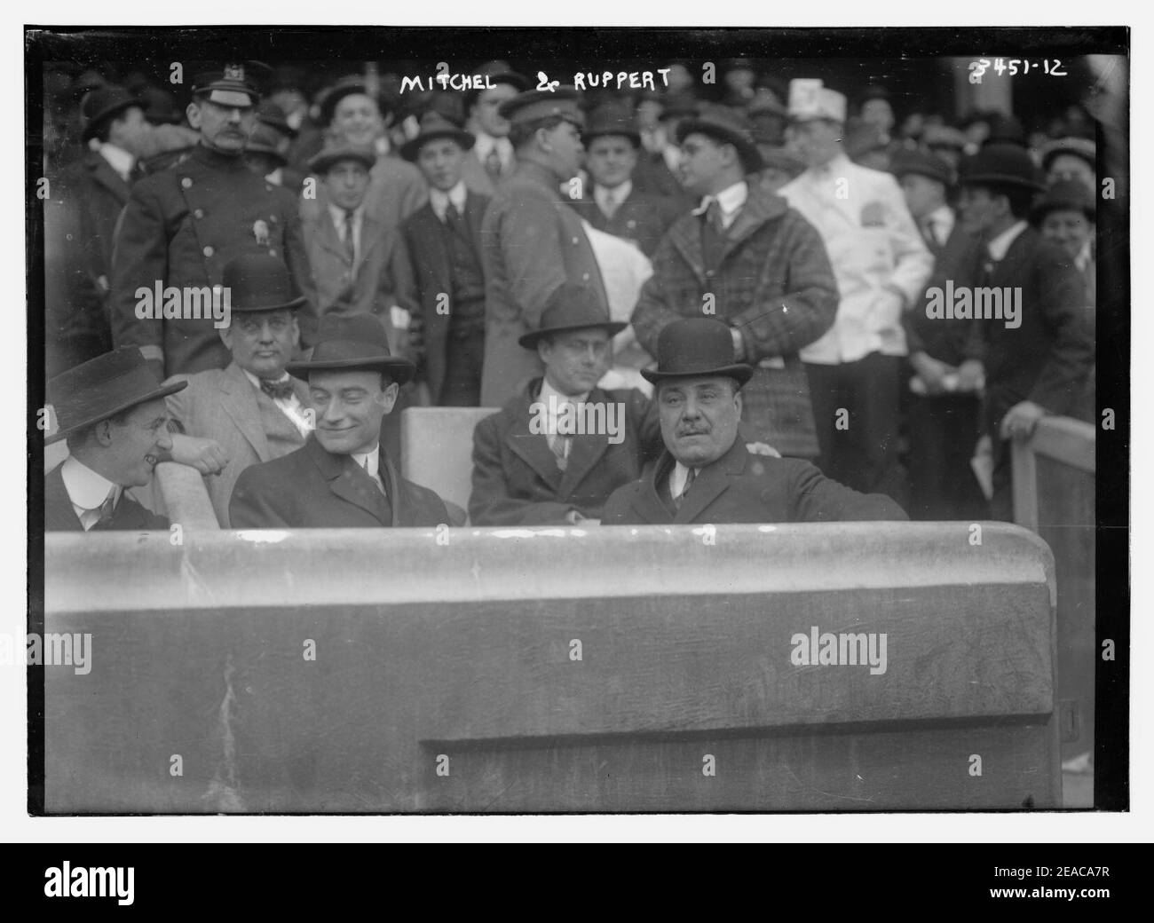 New York City Mayor John P. Mitchel & Jacob Ruppert, president, New ...