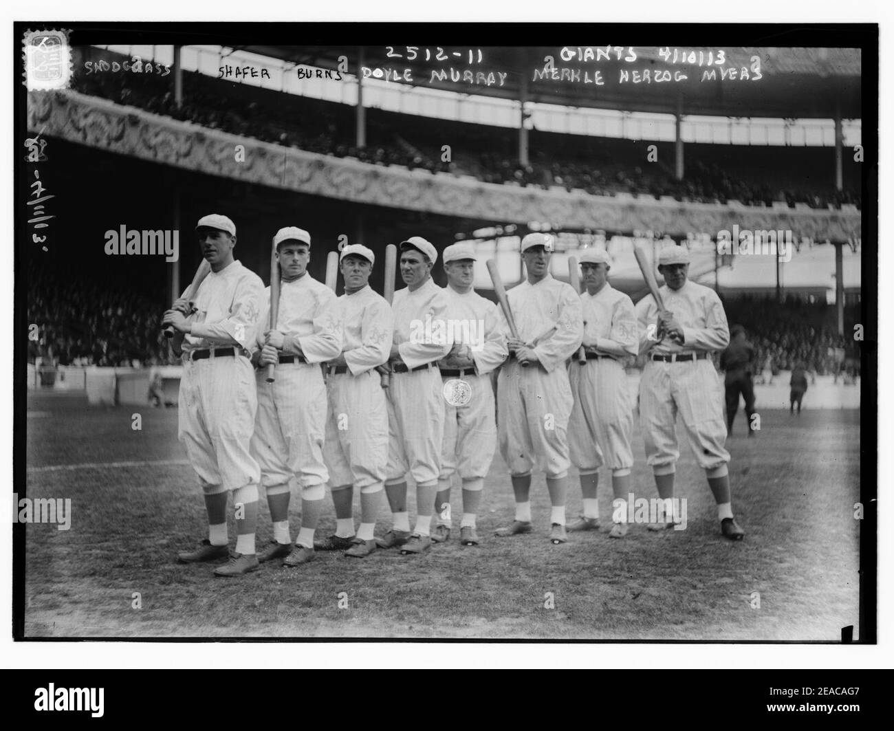New York Giants Opening Day line-up at the Polo Grounds (New York ...