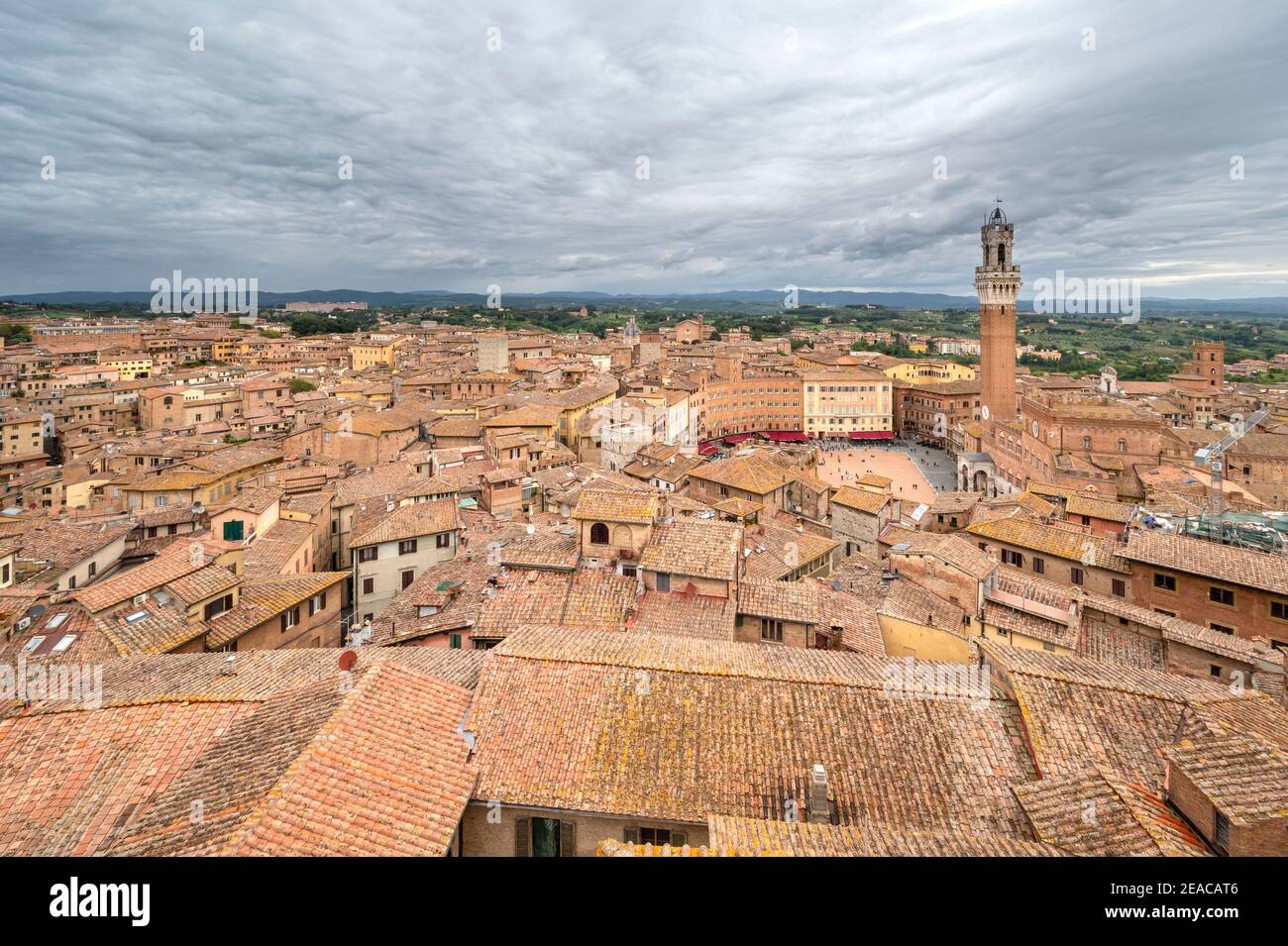 Aerial view over city of siena hi-res stock photography and images - Alamy