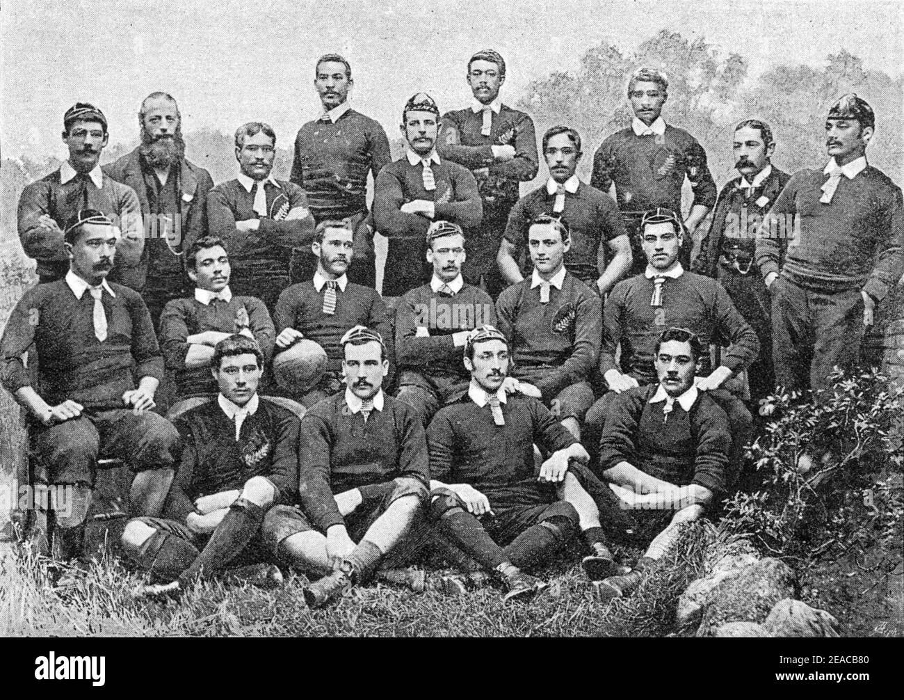 New Zealand Native Football Team - H. A. Chapman - cropped Stock Photo ...