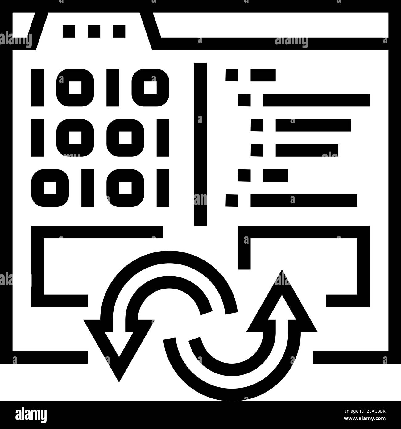 program code converter line icon vector illustration Stock Vector Image ...