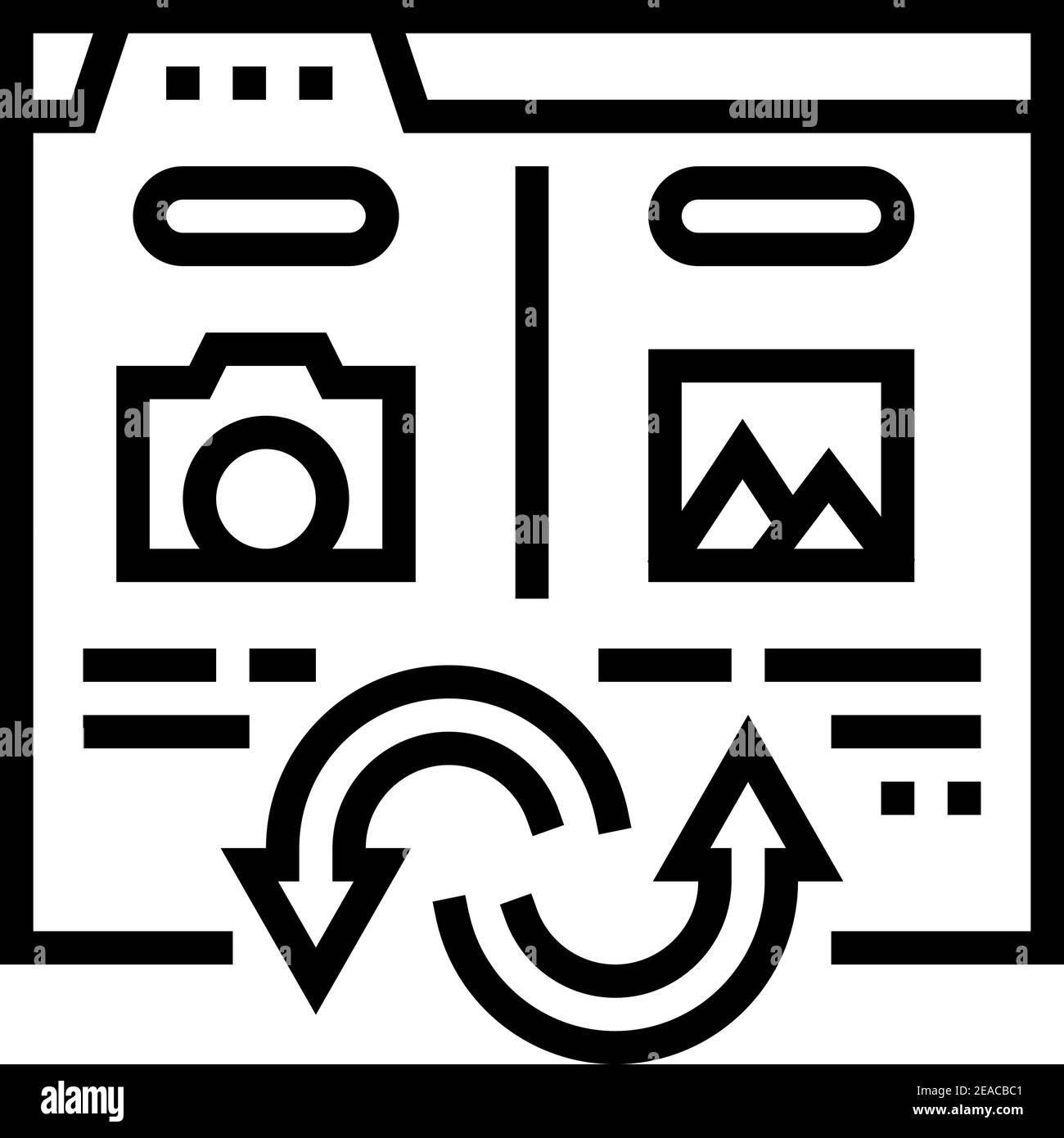 photo, image and picture converter line icon vector illustration Stock ...