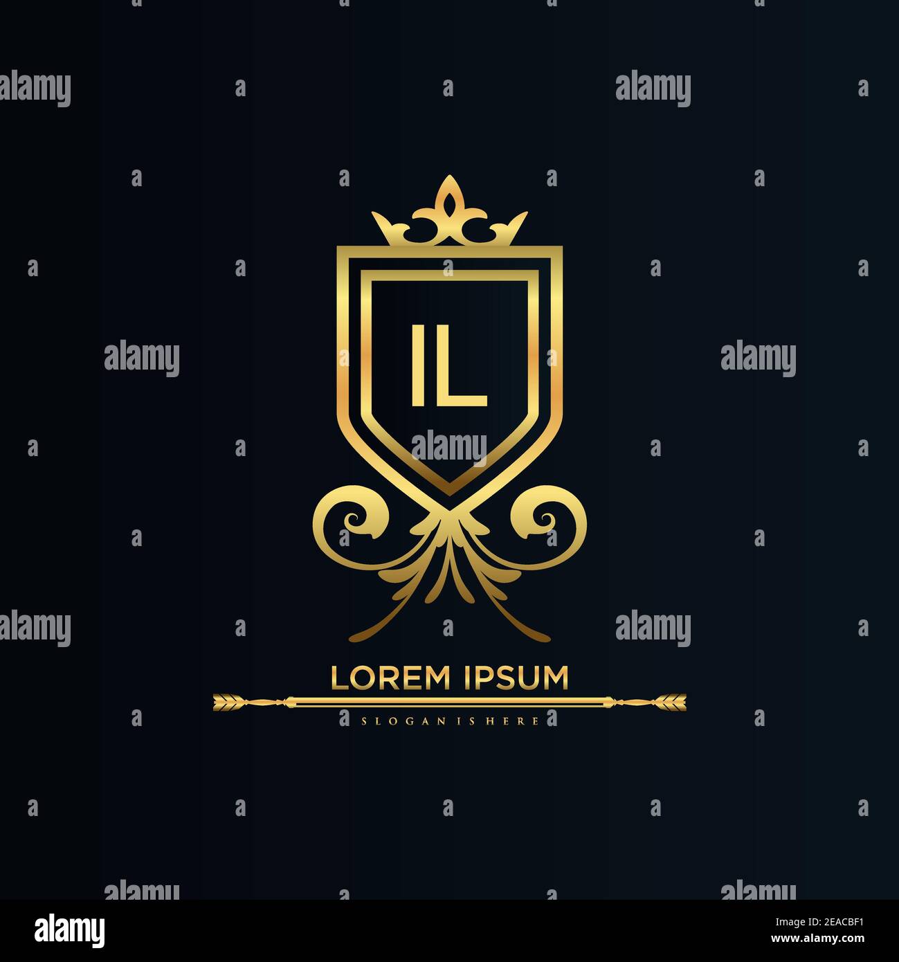 Letter Initial with Royal Template.elegant with crown logo vector ...