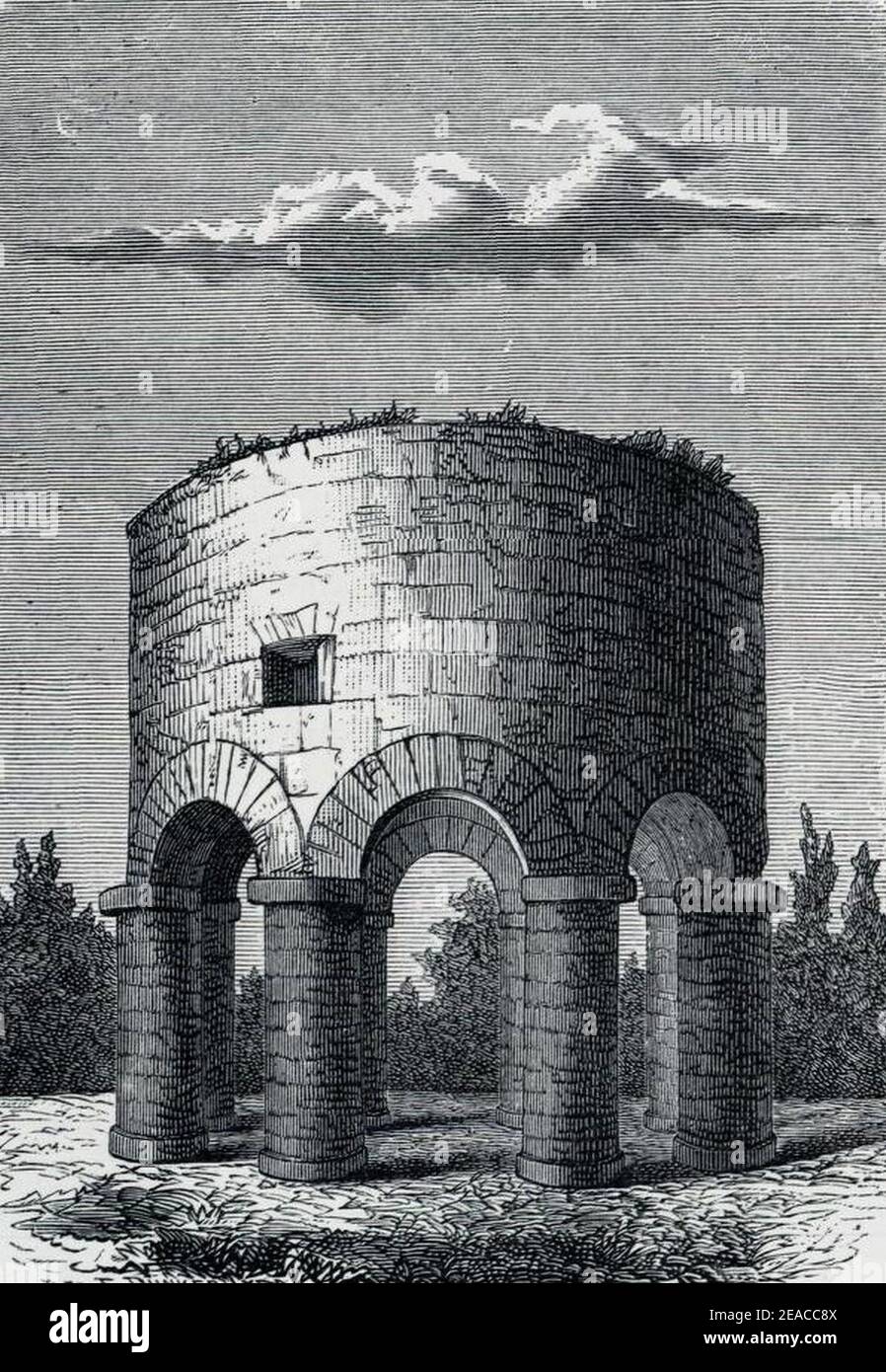 Newport Tower drawing Stock Photo - Alamy