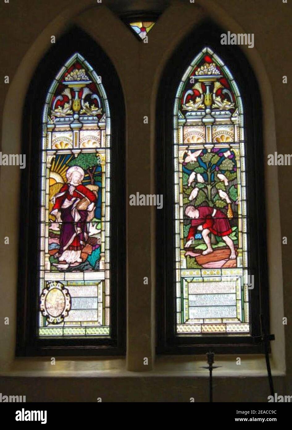 Newport Parish Church Interior Window Stock Photo - Alamy